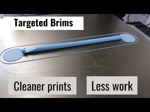 Target your brims when 3D printing for less post processing work and cleaner prints