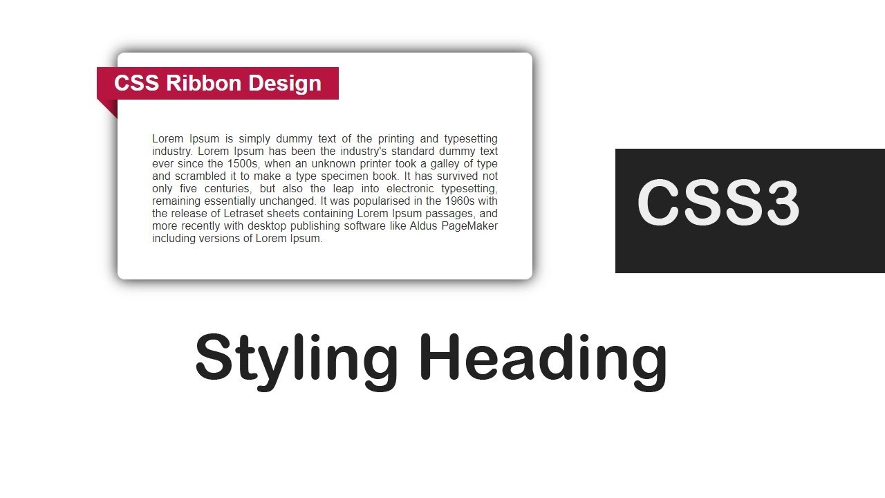 CSS Ribbon Shape Design | Advanced CSS Tutorials | csPoint web designing tutorials