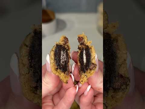 viral mini oreo stuffed cookies recipe 🍪😋 #shorts #easydessert #easyrecipe #asmrfood #viralrecipe