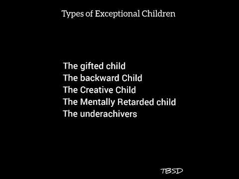 19 || Types of Exceptional Children || English || Bachelorofeducation ||