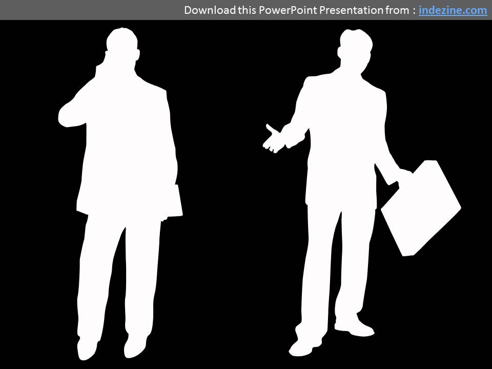 Free PowerPoint Businessman Silhouettes