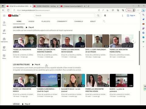Deux chaînes You Tube à découvrir en lien avec la diffusion de la conscience