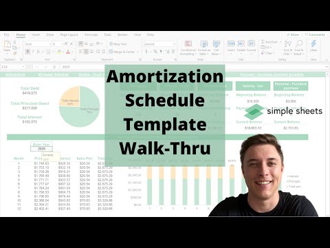 Amortization Schedule Excel Template Step-by-Step Video Tutorial by Simple Sheets