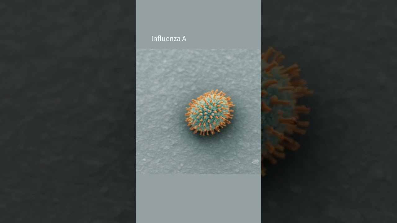 Influenza A Virus: 3D Illustration