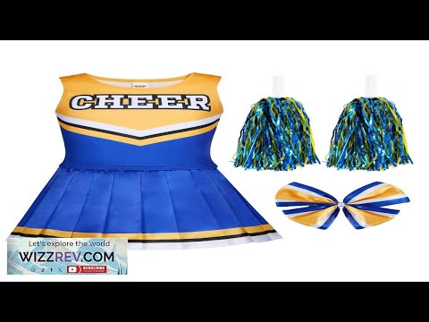 Spooktacular Creations Girl Blue Cheerleader Costume Halloween Cute Cheer Uniform Outfit Review
