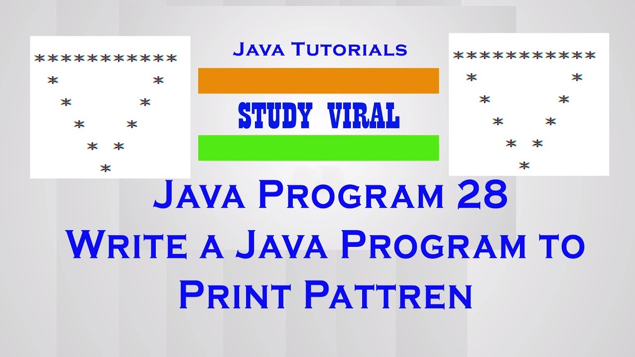 Java Program 28 - Java Program to Print Star Pyramid Patterns 09 - Study Viral