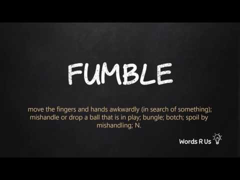 How to Pronounce FUMBLE in American English