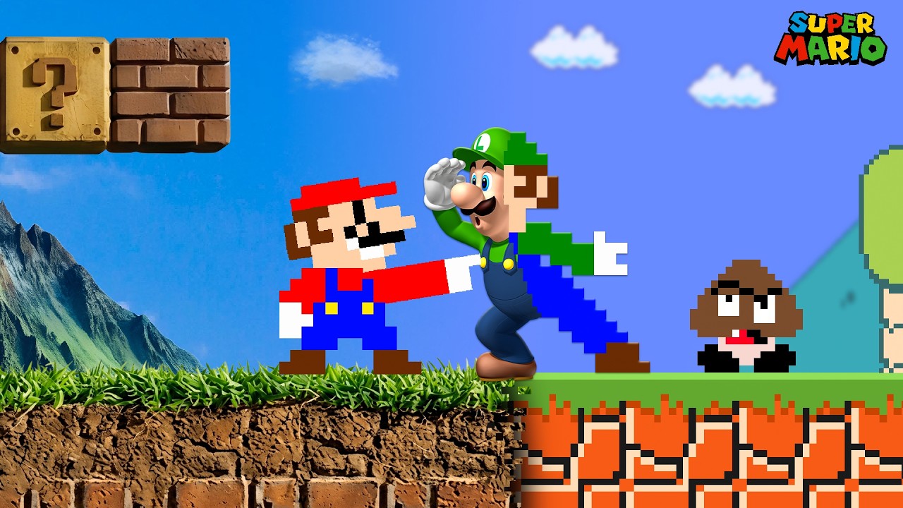 Everything Mario Touches Turns to ULTRA REALISTIC in Super Mario Bros.