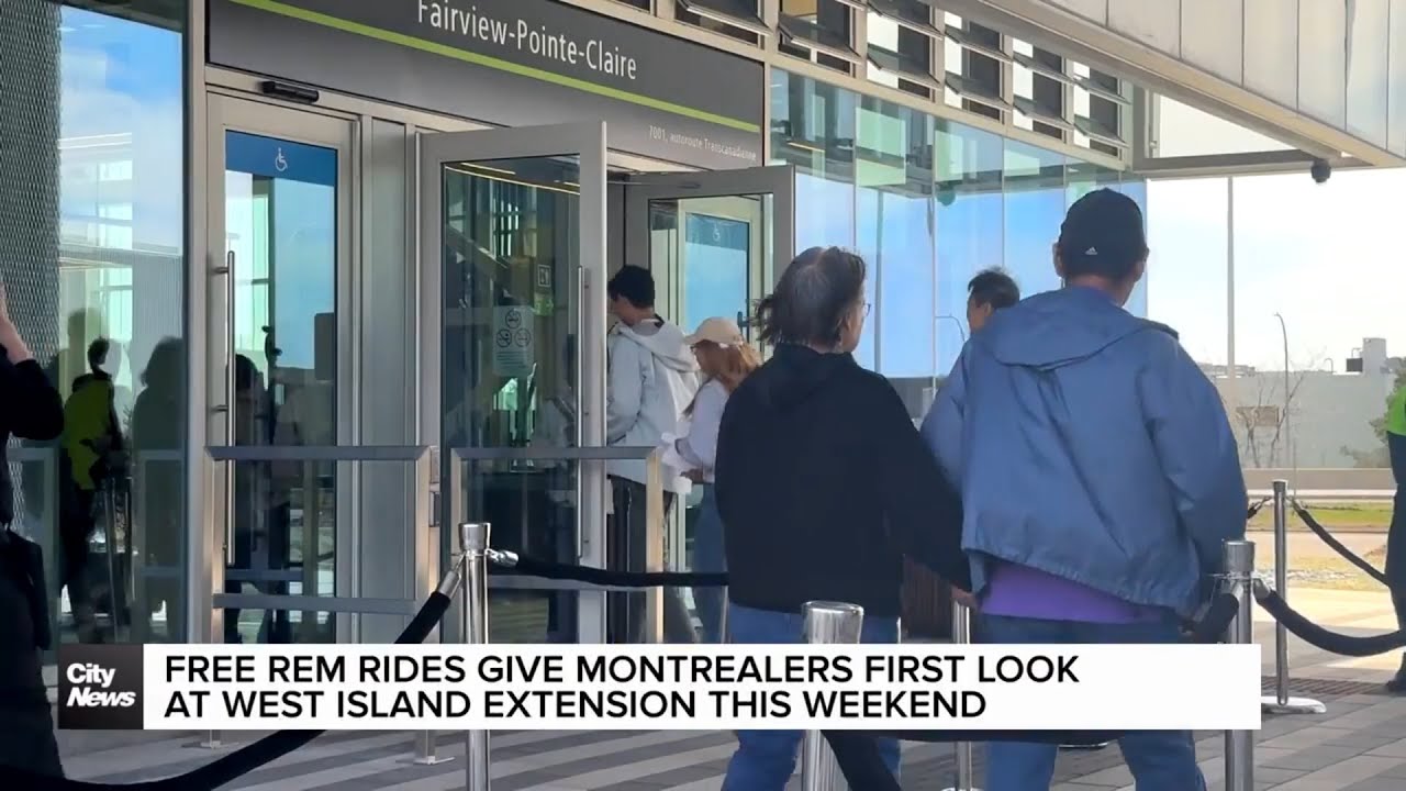 Free REM rides give Montrealers first look at West Island extension