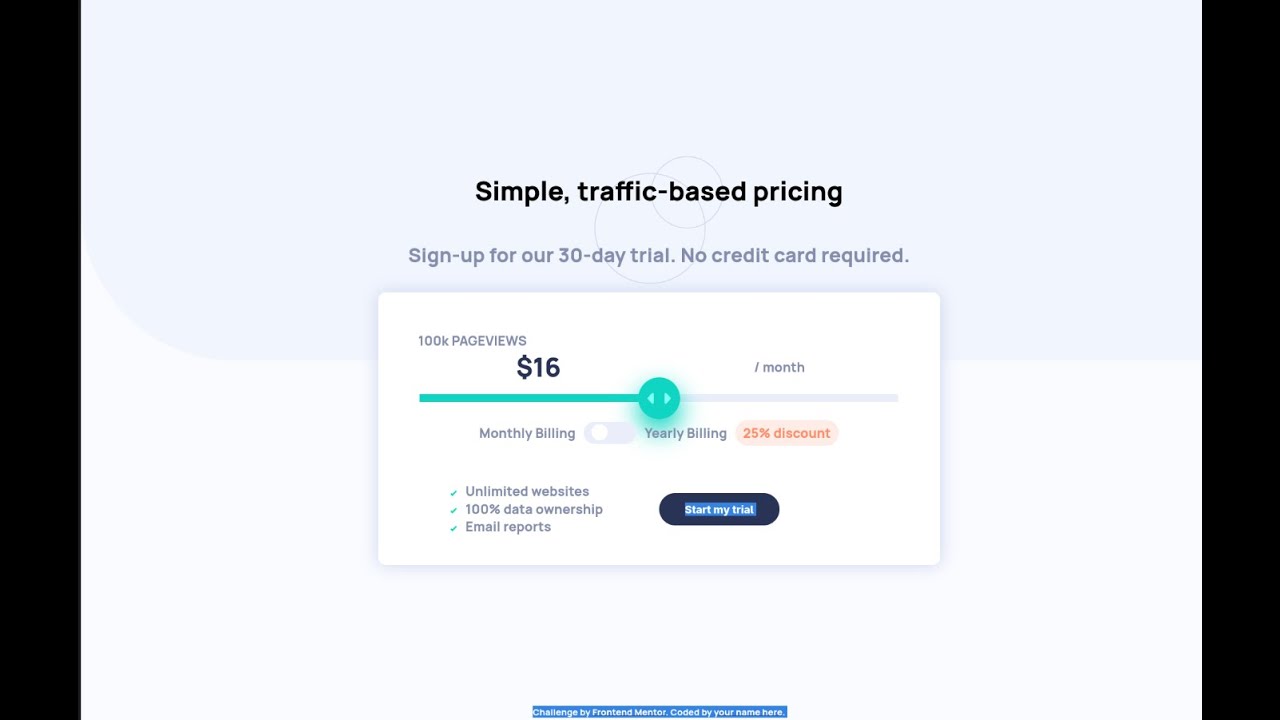 2025 Frontendmentor Interactive pricing component solution (web components)