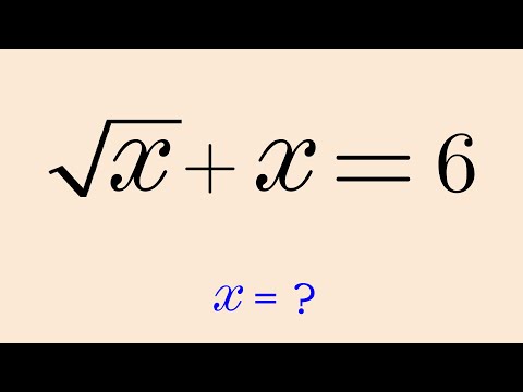 Nice Square Root Math Algebra Problem