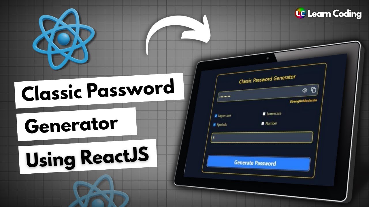 Build a Random Password Generator App Using React Js | Web Development