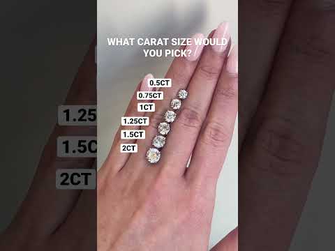 Round diamond carat comparison! #engagementring #diamond #rounddiamond #diamondring #jamesallen
