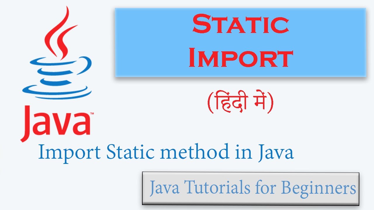 #59 | How to import static Method in java | Static Import | Coding Example