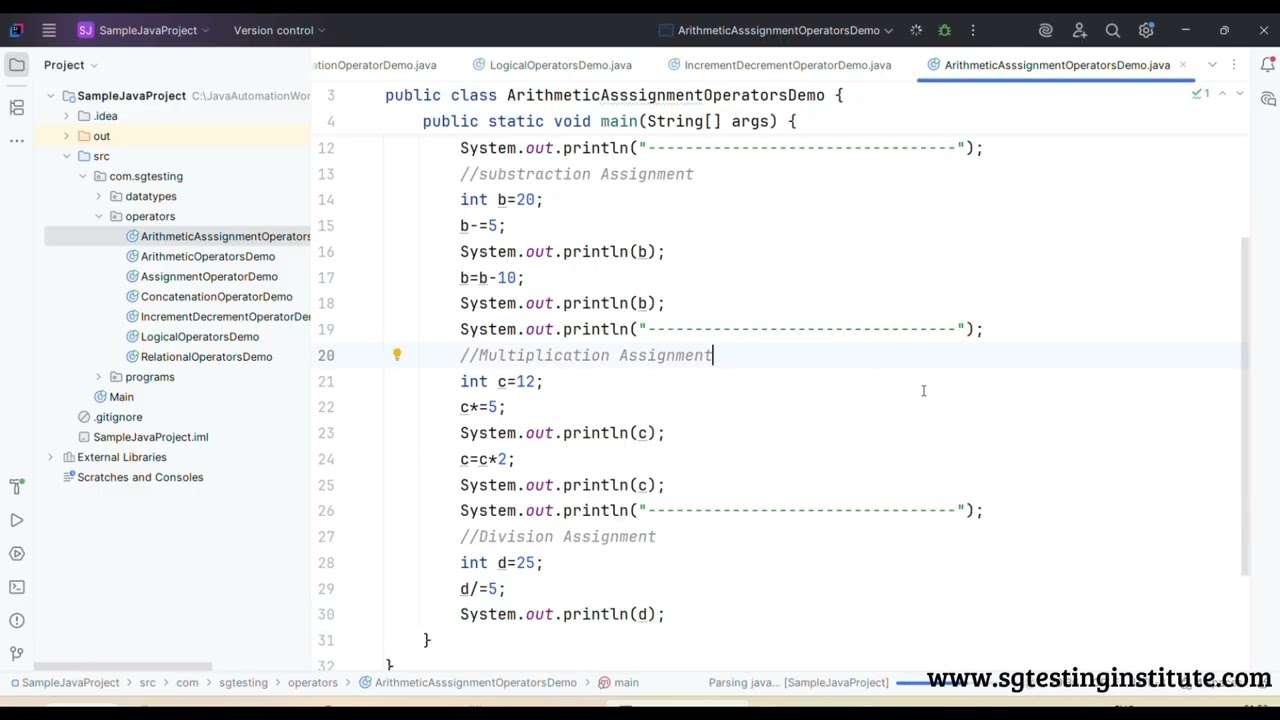 Core Java Basics Part - 08 | Arithmetic Assignment Operators