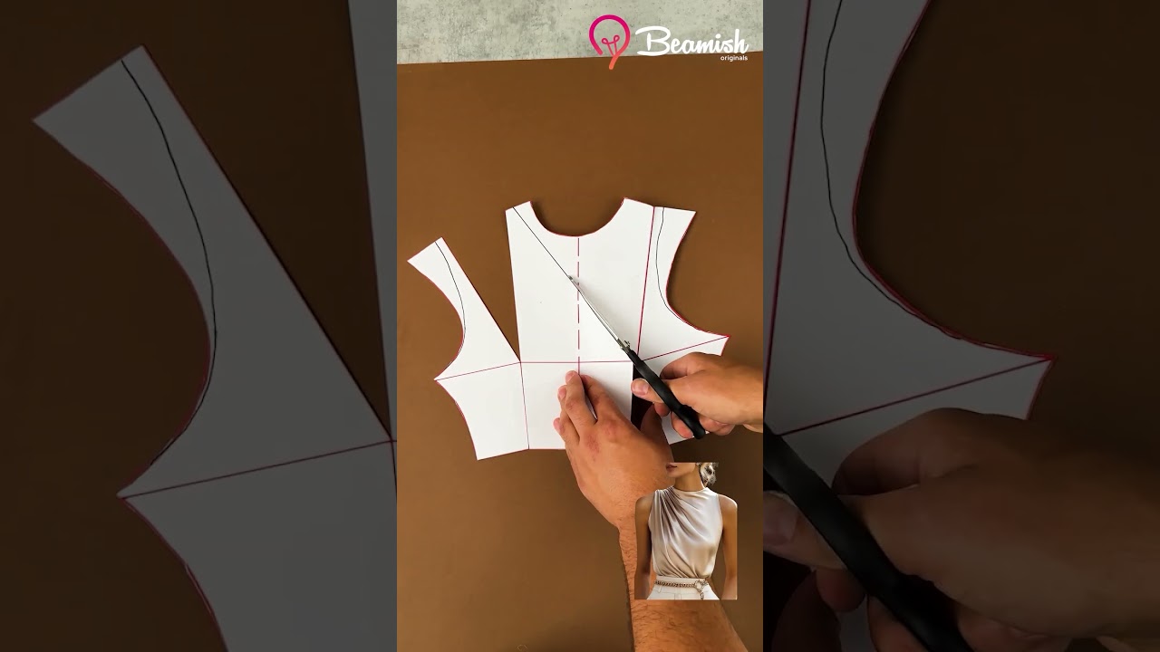 The asymmetrical blouse trick you need 👗 #easy #creative #blouse #trick