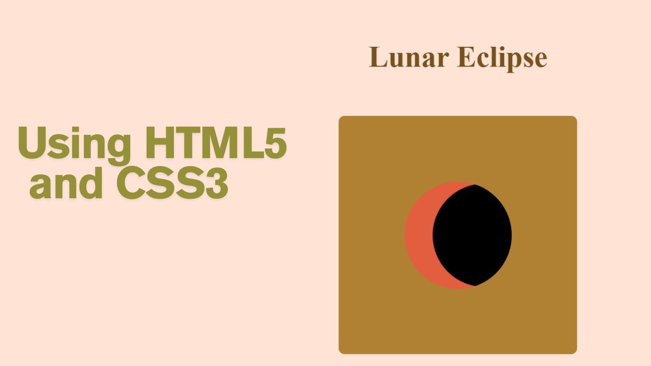 Lunar Eclipse Animation Using HTML, CSS | Beginner Web Project