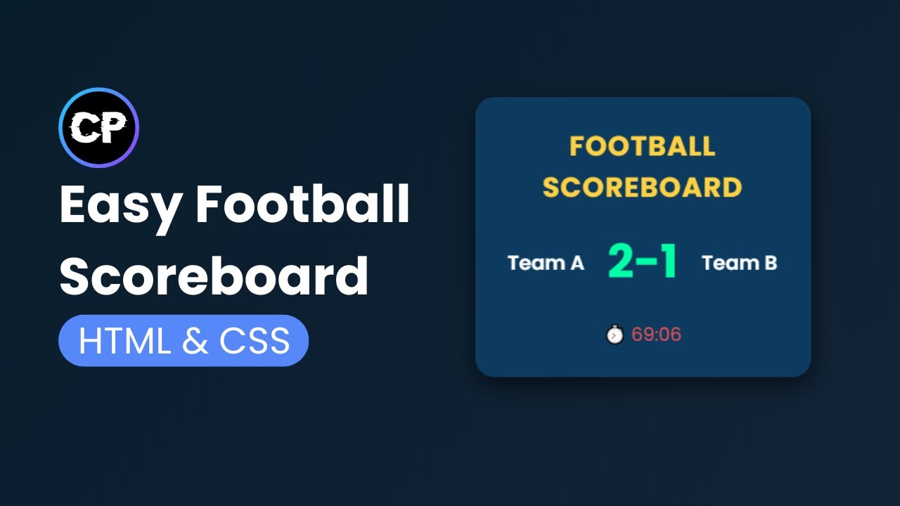 Watch Me Build a CSS Football Scoreboard Step by Step!