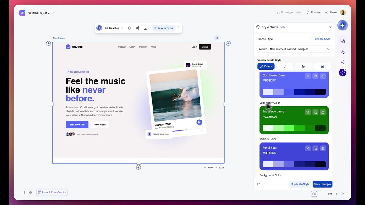 AI Style Guide Generator for Consistent UI Design | UXMagic Feature Video