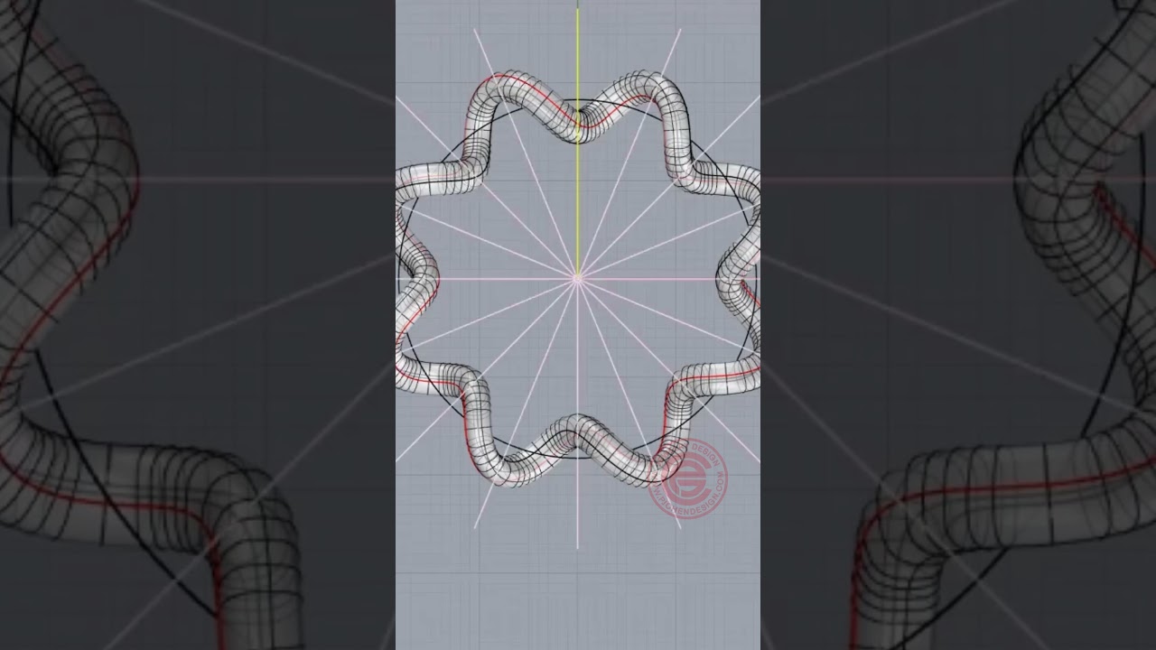 Designing a Starburst Pendant in Rhino 3D ✨ #jewellery #rhinotutorial #pjchendesign