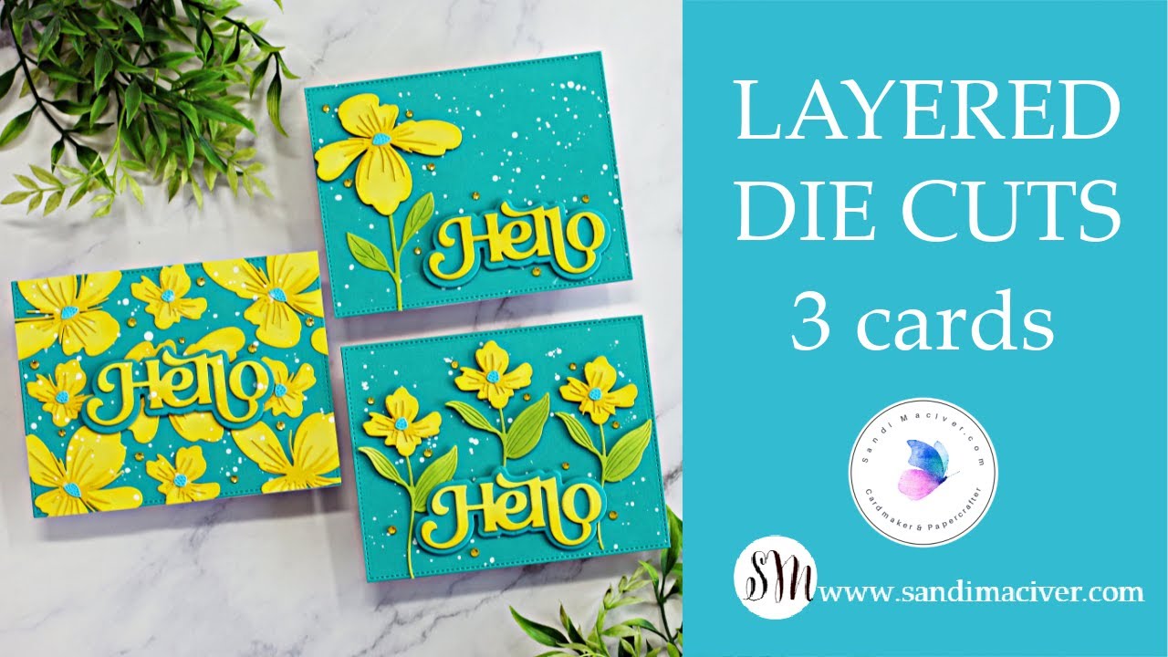 Layered Die Cuts for Cardmaking 3 Cards