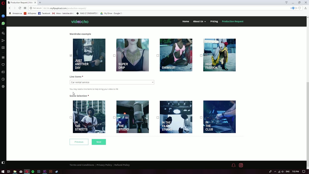 Production Request Tutorial