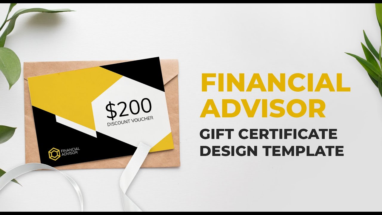 Financial Advisor Gift Certificate Design Template