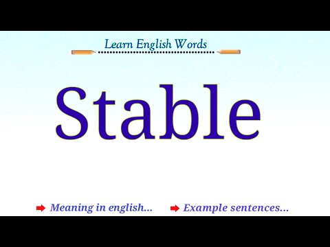 stable meaning in english | what is the meaning of stable | define stable