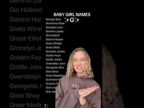 My favorite baby girl names that start with the letter G! #babynames #babygirlnames #girlnames