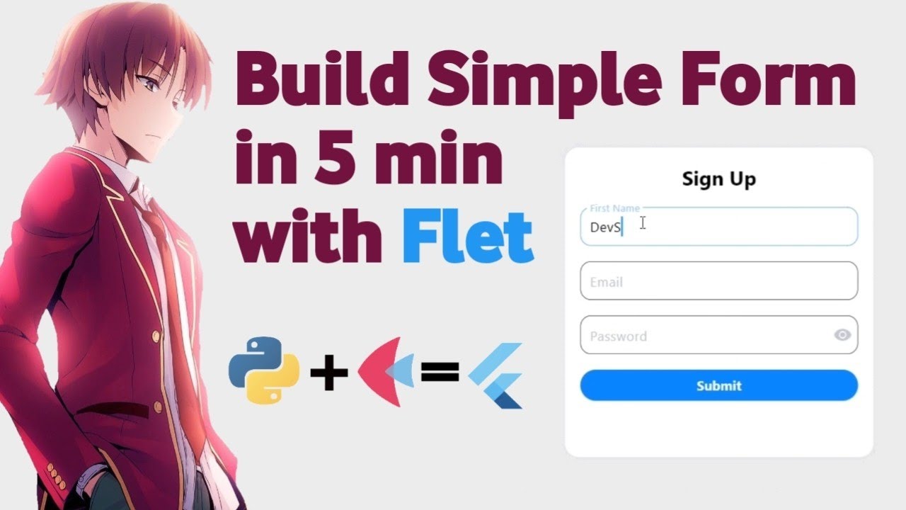 Build a Simple Form in 5 Minutes – Python Flet Tutorial