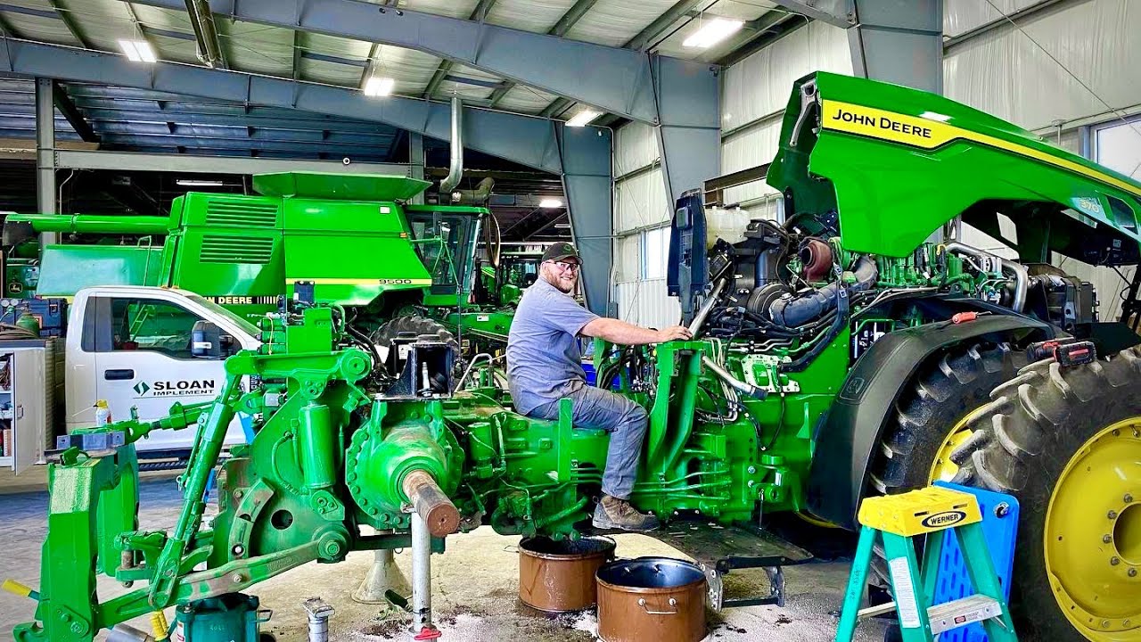 John Deere 8R 370 fuel tank replacement