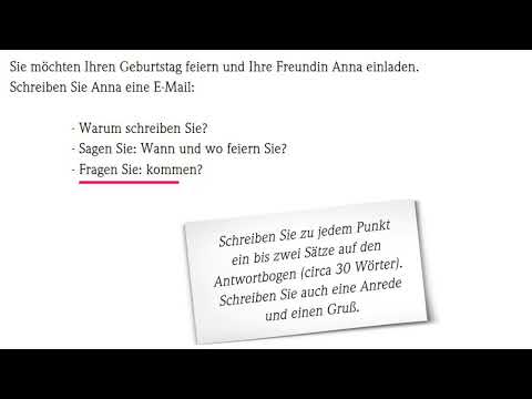 Goethe Zertifikat A1- Briefe Schreiben Teil 2