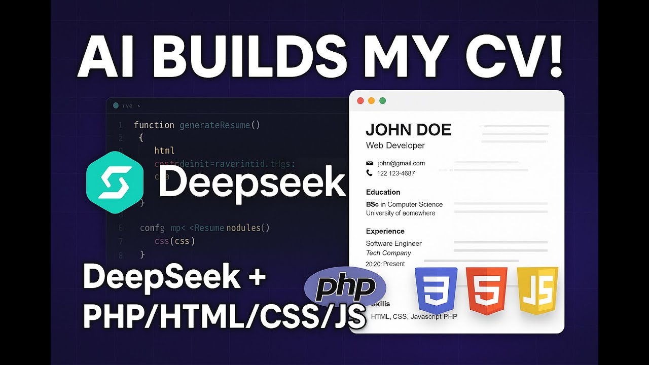 Build an AI-Generated CV with DeepSeek | PHP, HTML, CSS & JS Full Guide