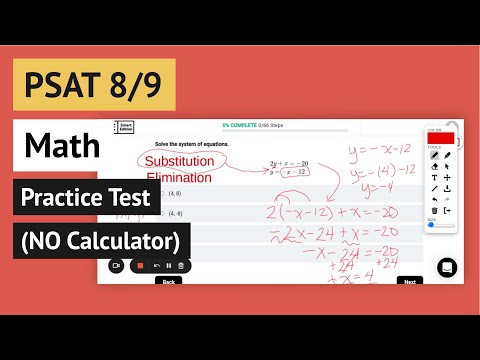 PSAT 8/9 Math Practice Test | No Calculator |
