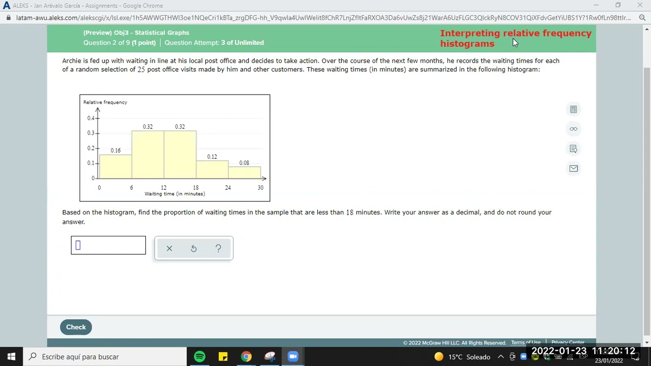 Statistical Graphs 3 2 Interpreting relative frequency histograms