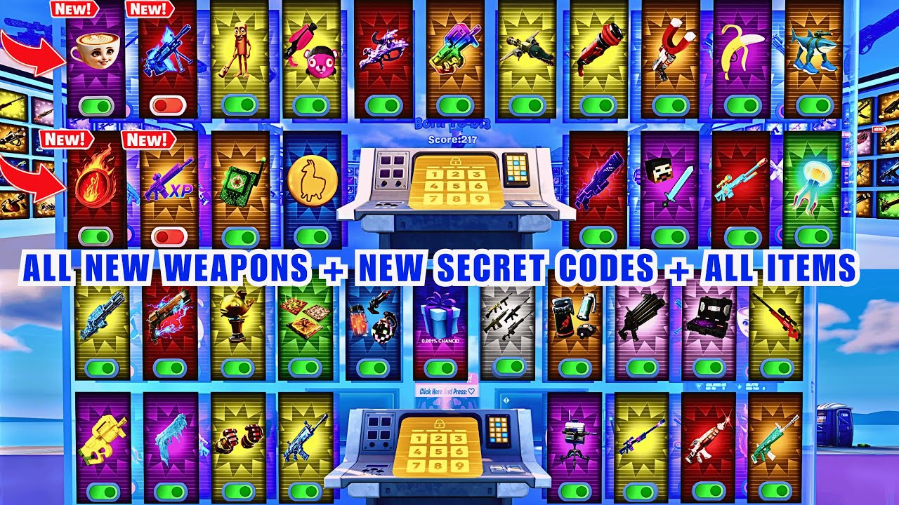 CRAZY 1V1 FFA ALL GUNS & RIDES MAP FORTNITE CREATIVE - ALL SECRETS LOCATIONS (SECRET CODE) PART 8
