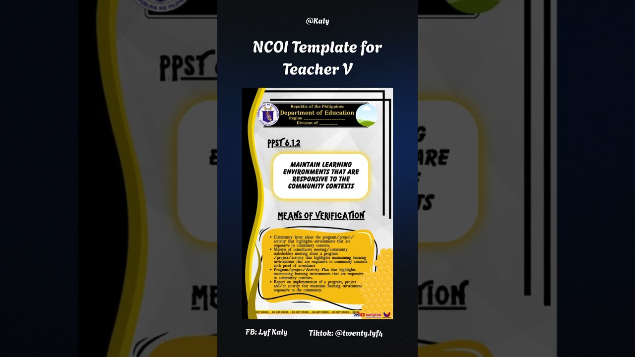 NCOI TEMPLATE COVERS✨ #teacher #template #deped #education #youtubeshorts