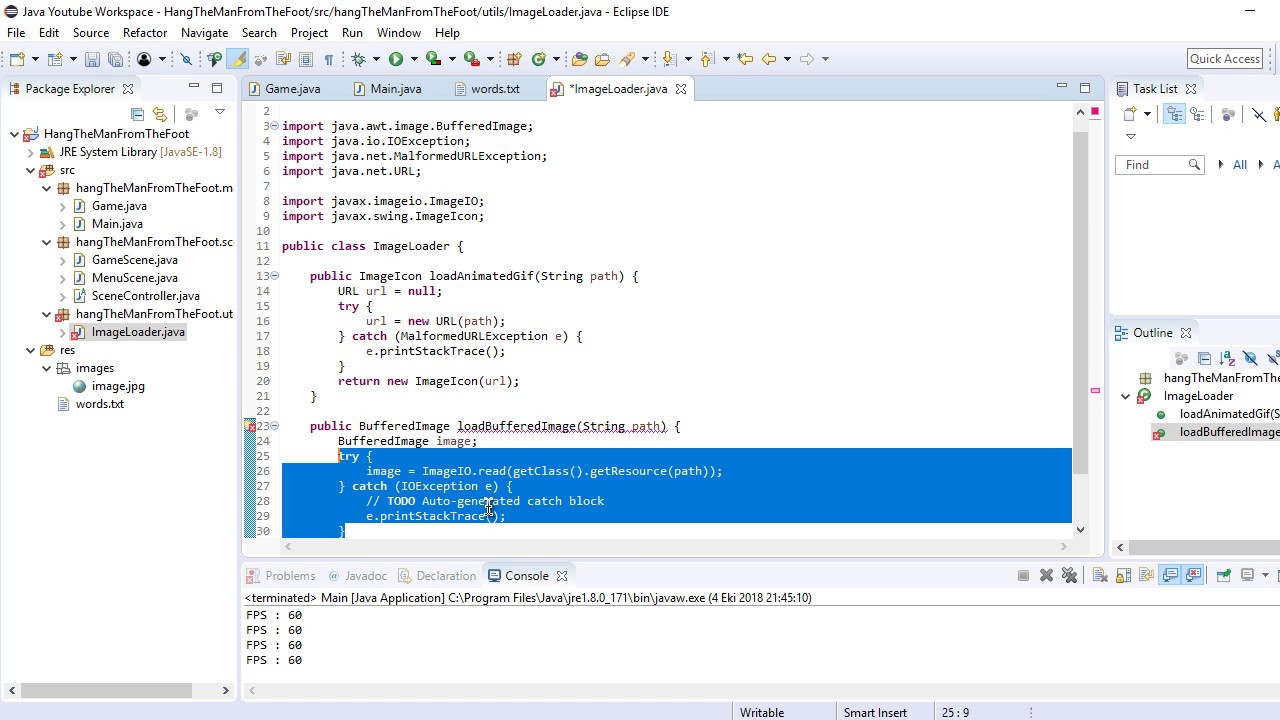 Java Game Programming - HangMan Part-4 / 3
