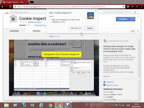 How to remove edit and create cookie using cookie inspector Chrome exetension