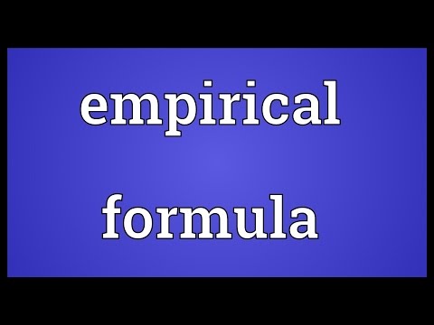 Empirical formula Meaning