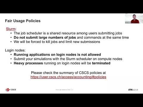 Webinar: Getting started at CSCS 2023