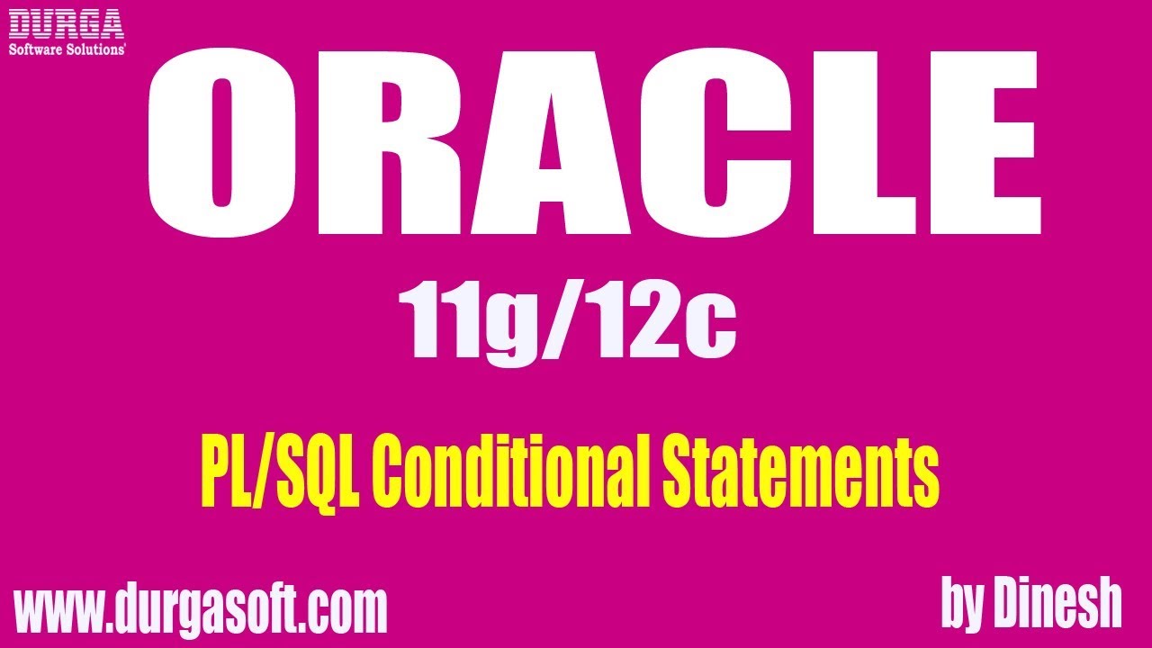 Oracle PL SQL Conditional Statements