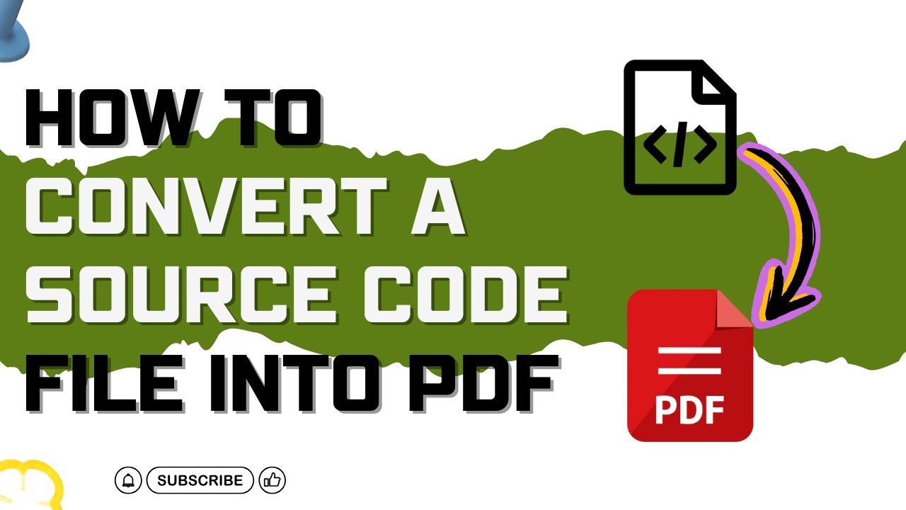How to Convert a Source code File into PDF