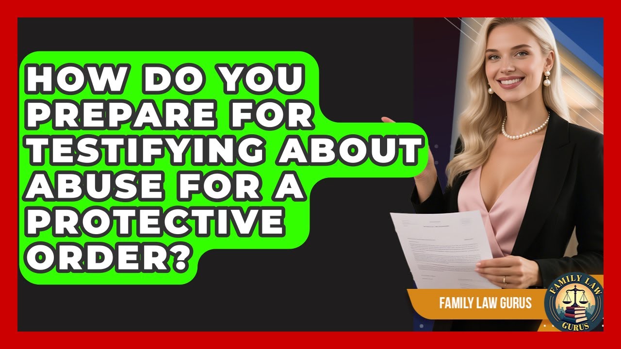 How Do You Prepare For Testifying About Abuse For A Protective Order? - Family Law Gurus