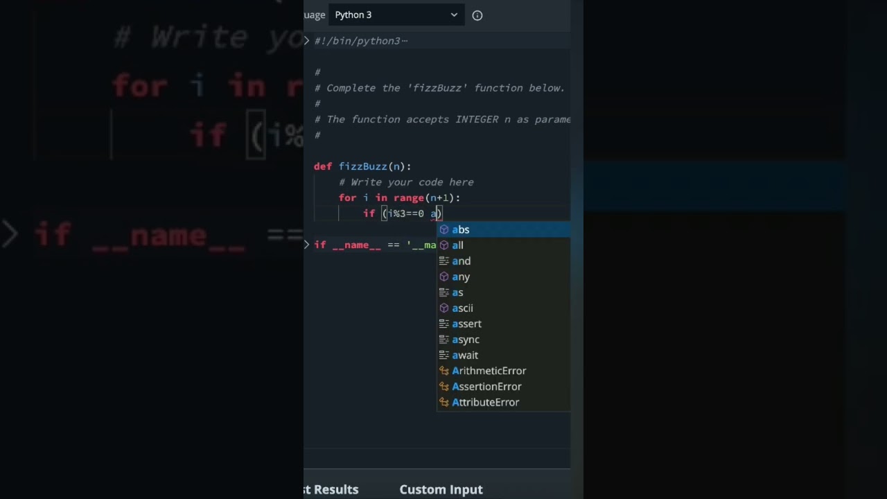 coding fizzbuzz with python