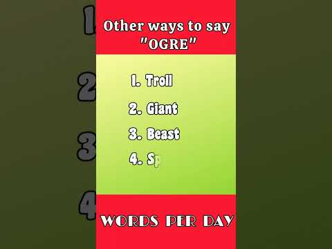 Another word for "OGRE" #englishlearners #englishlearning #youtubeshorts