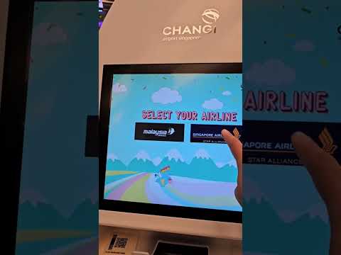 Self Check-in Kiosk in Changi Airport Singapore