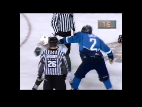 Josh Winquist vs. Jerret Smith, January 25, 2014 - Everett Silvertips ...