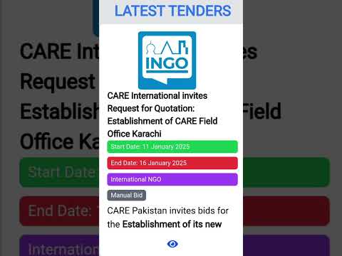Ngostenders.com Looking for the latest NGO tenders in Pakistan? Visit NGOsTender.com for detail