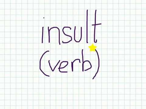Video Vocabulary - "insult" definition